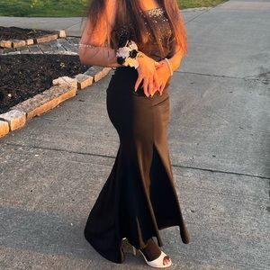 Dresses | Vintage Pearl Embedded Dress Mermaid Fit Flare Out With ...